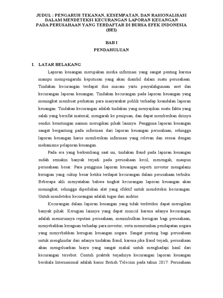 Draft Proposal Skripsi | PDF