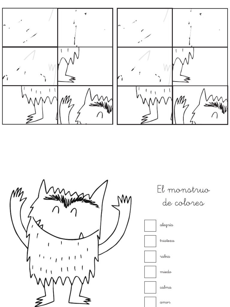 Puzzle Monstruo de Colores PDF | PDF
