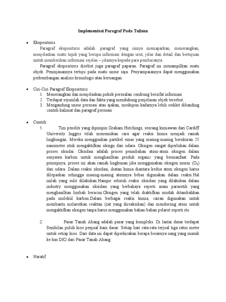 Implementasi Paragraf Pada Tulisan | PDF