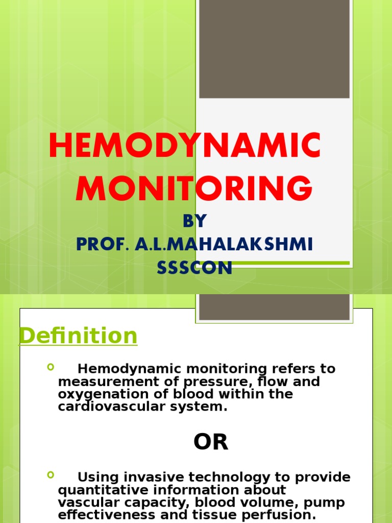 Hemodynamic Monitoring For Nurses | Download Free PDF | Blood Pressure ...