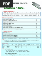 Zamak 5 Alloy Properties and Composition | PDF | Strength Of Materials ...