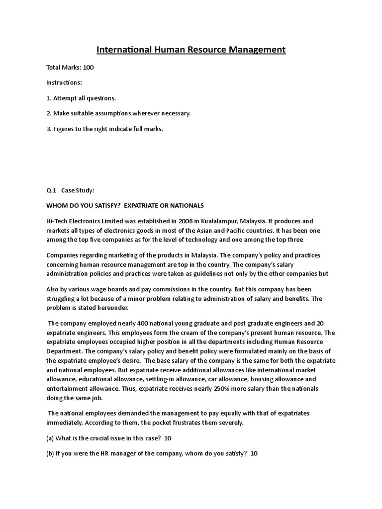 International Human Resource Management | Download Free PDF | Human ...