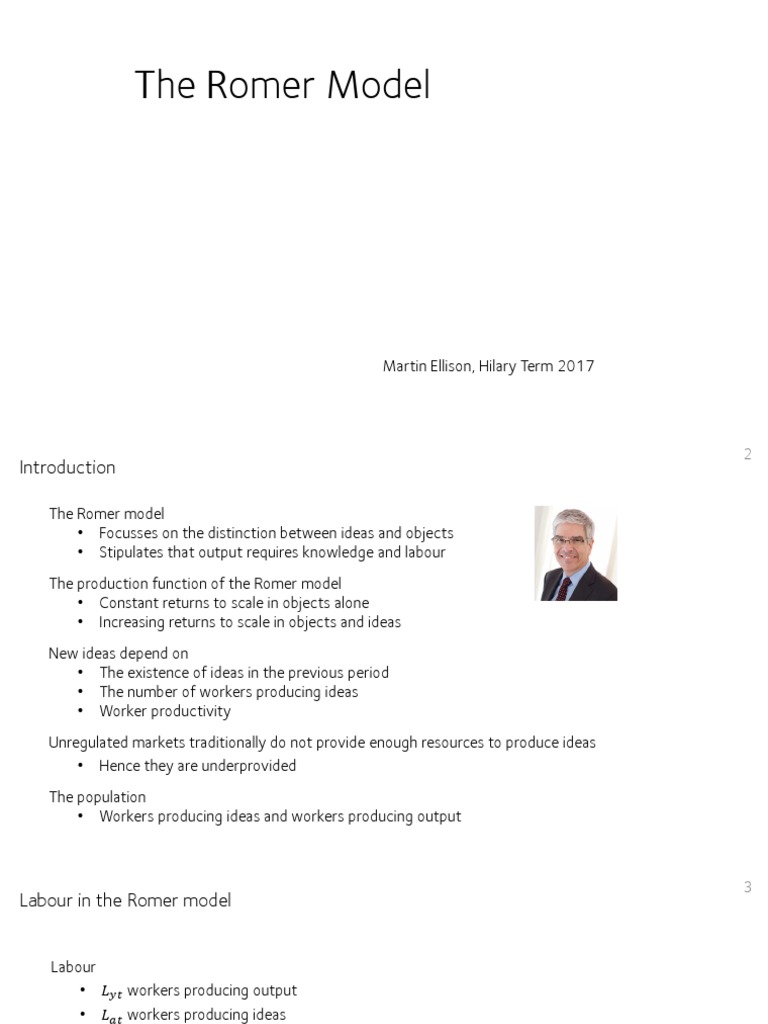 Romer | PDF | Production Function | Economic Growth