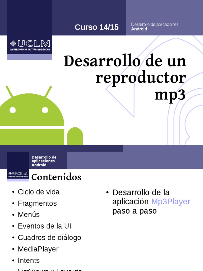 Desarrollo de Un Reproductor mp3 | PDF | Menú (Computación) | Java (lenguaje de programación)