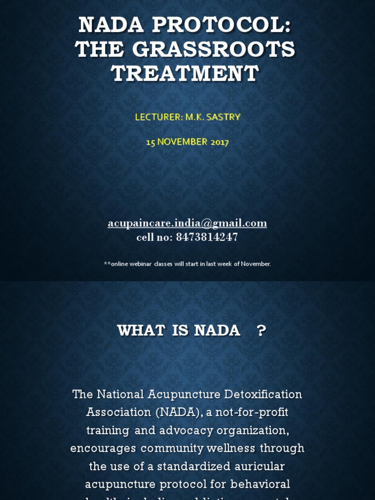 MK Sastry Nada Protocol The Grassroots Treatment | PDF | Substance ...
