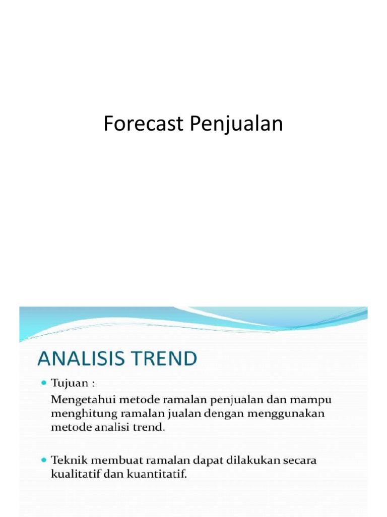 Budgeting Contoh Soal Forecasting Penjualan1 | PDF