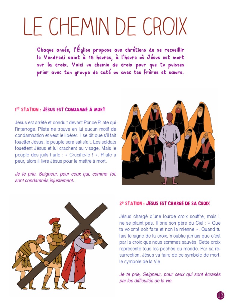 Chemin de Croix : Prière et Réflexion | PDF | Ponce Pilate | Chemin de ...