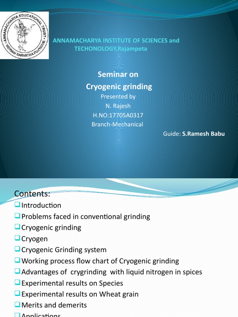 Cryogenic Grinding | PDF | Cryogenics | Process Engineering
