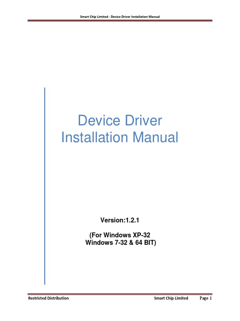 Device Driver Installation Manual PDF | PDF | 64 Bit Computing ...