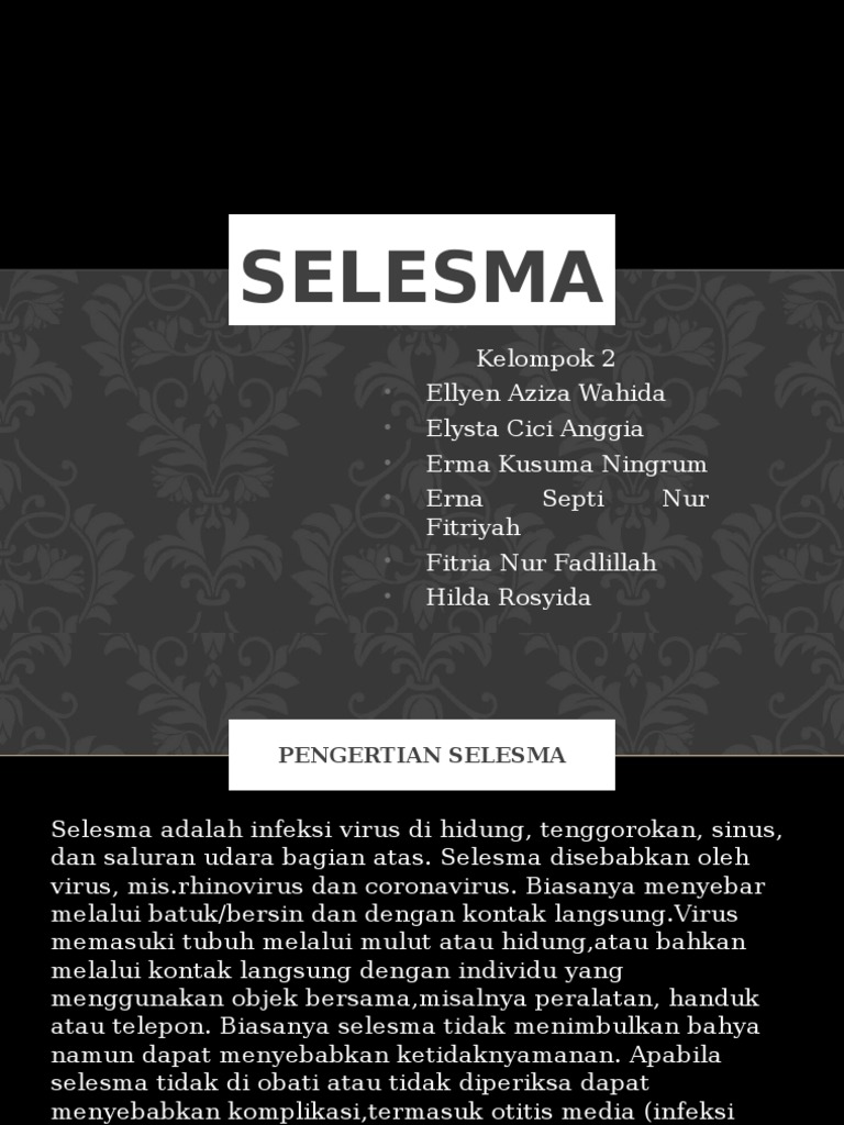 Swamedikasi Selesma 2 | PDF