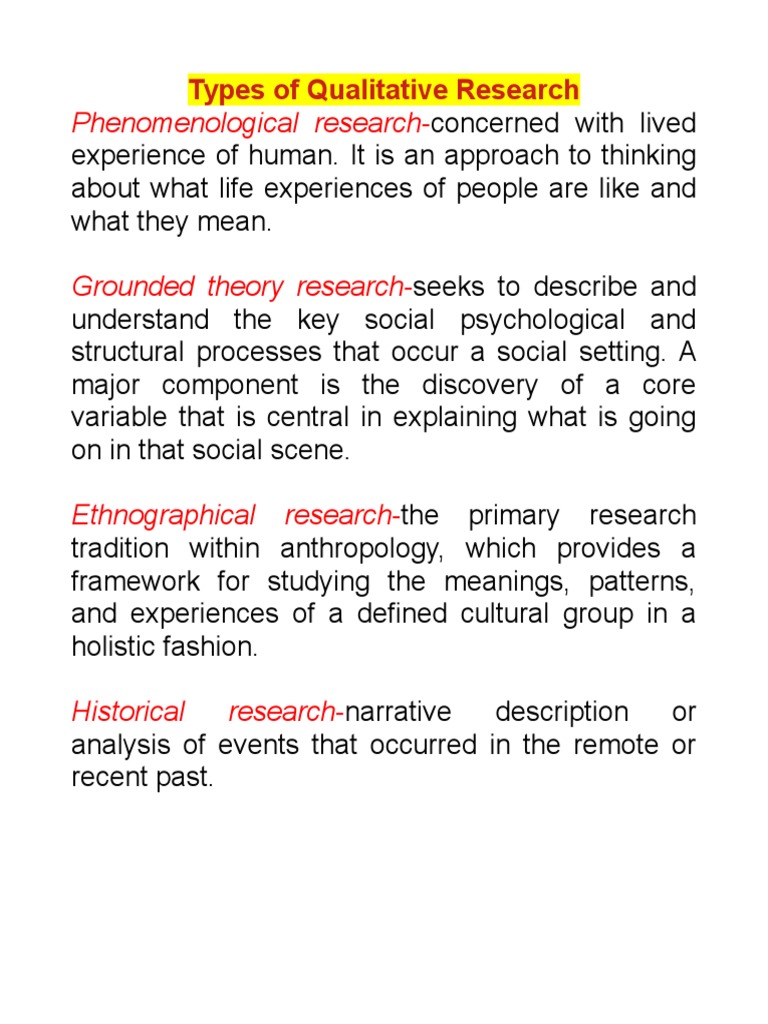 Types of Quali and RRL | PDF | Qualitative Research | Statistics