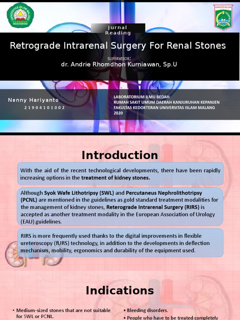 Jurnal Reading RIRS | PDF | Urinary Tract Infection | Urology
