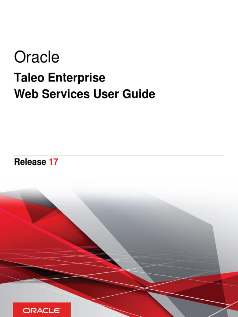 Taleo Enterprise Web Services User Guide | PDF | Application ...