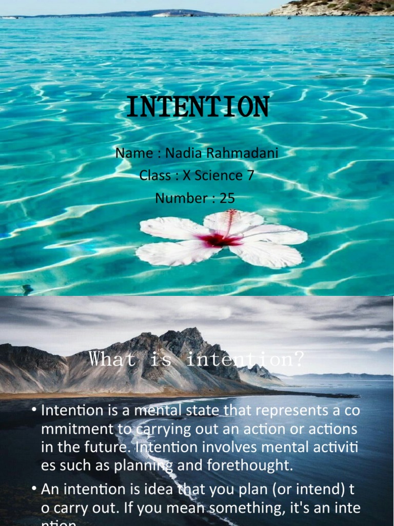Expressing Intentions: Understanding and Using Intention, Examples of ...