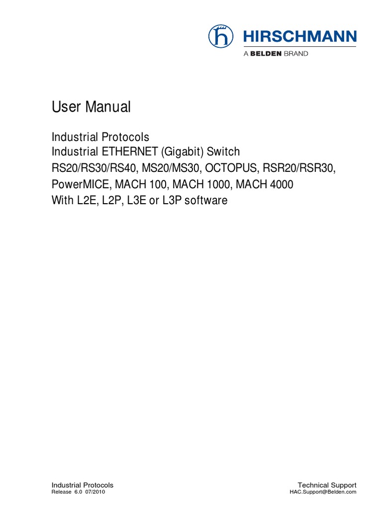 Industrial Protocols - Hirschmann | PDF | Internet Protocol Suite ...