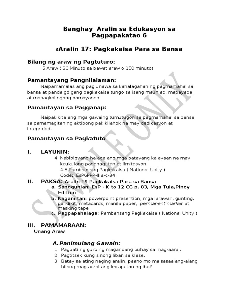 3RD Q ESP Aralin 17.docx Version 1 | PDF 3RD Q ESP Aralin 17.docx Version 1 | PDF