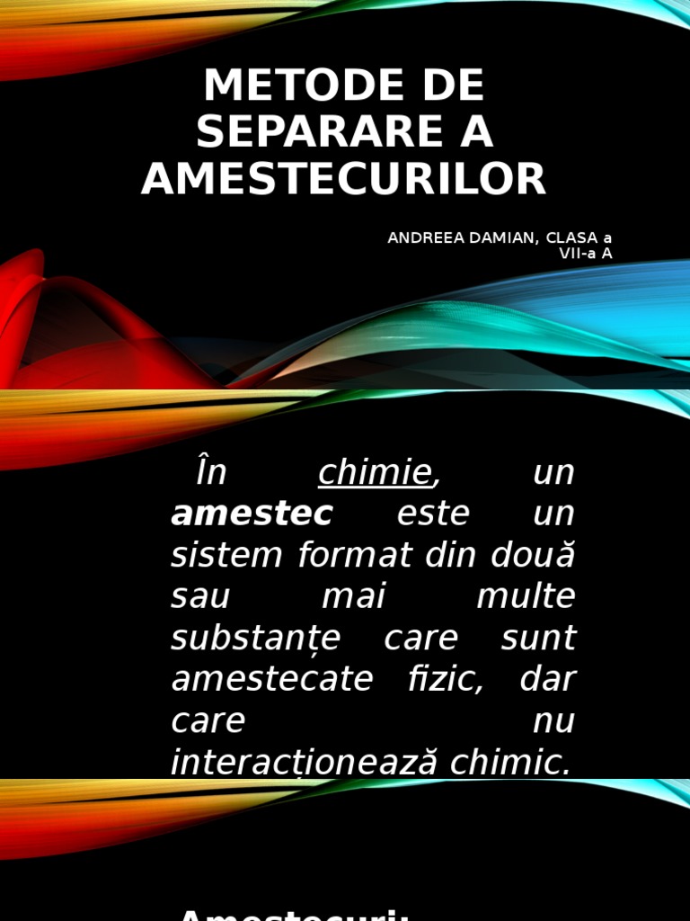 Metode de Separare A Amestecurilor | PDF