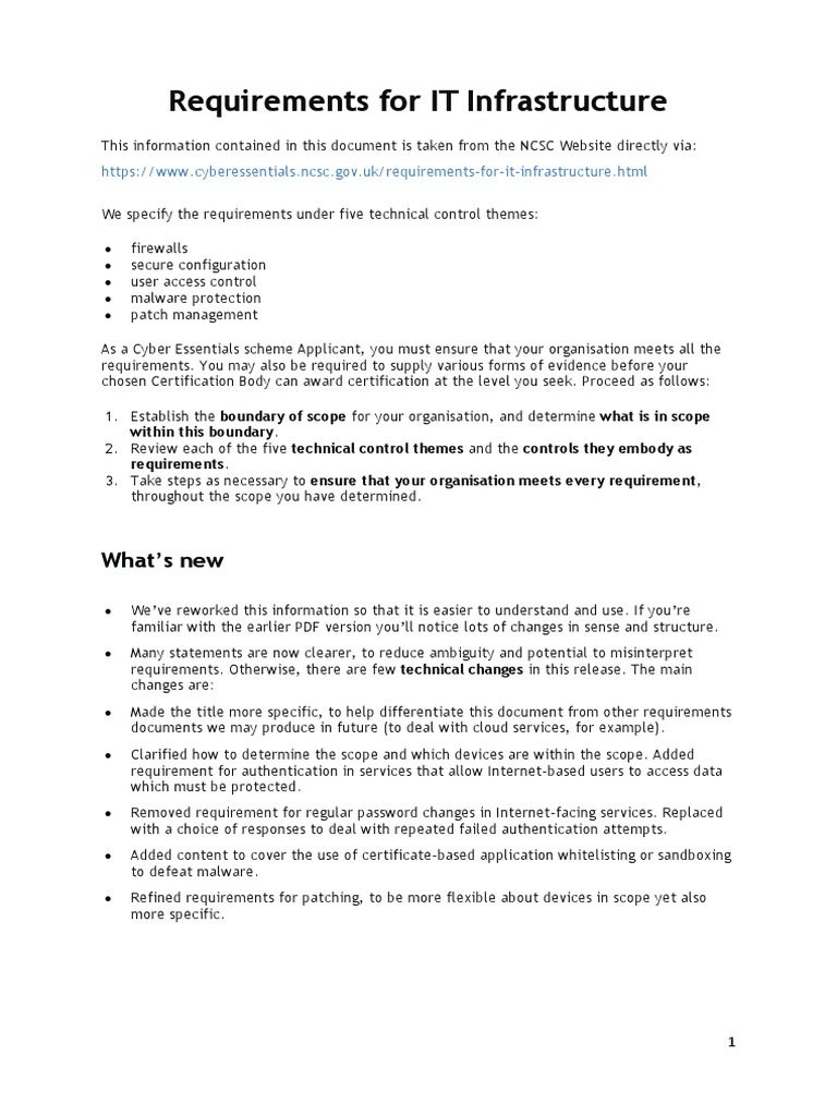 IT Infrastructure Requirements Overview | PDF | Malware | Firewall ...