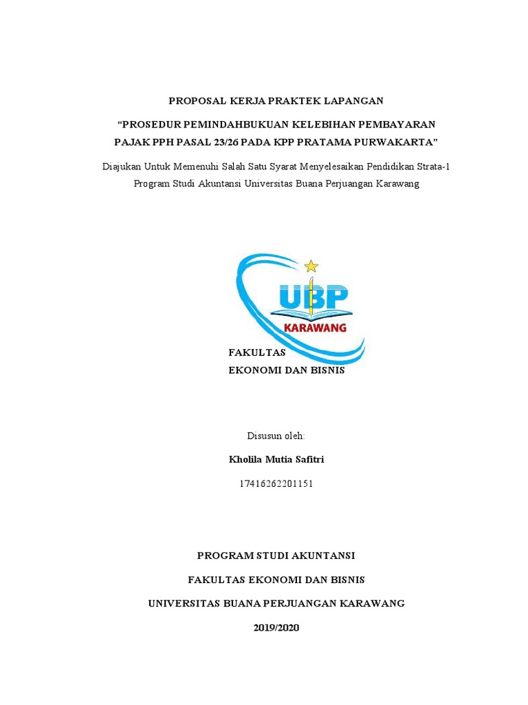 Proposal KP Kholila Mutia Safitri | PDF