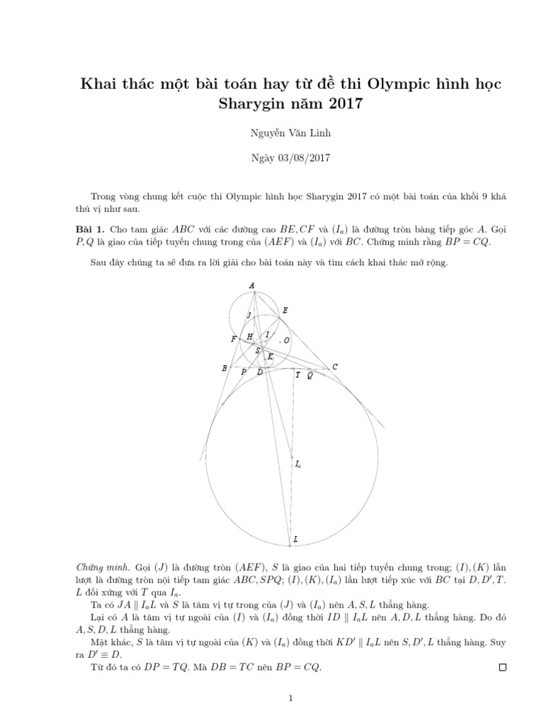 Sharygin Final 2017 PDF | PDF