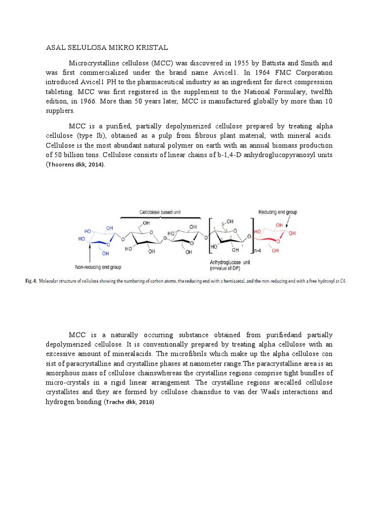 Microcrystalline Cellulose Overview | PDF | Cellulose | Wood