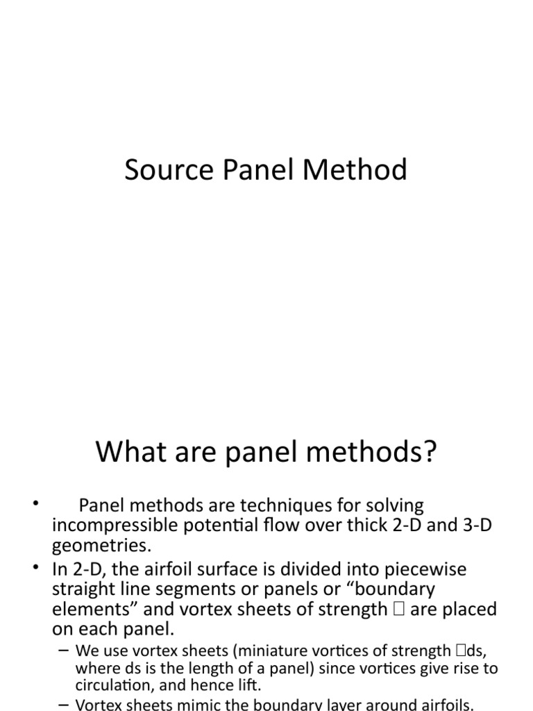 Source Panel Method | PDF | Vortices | Fluid Dynamics