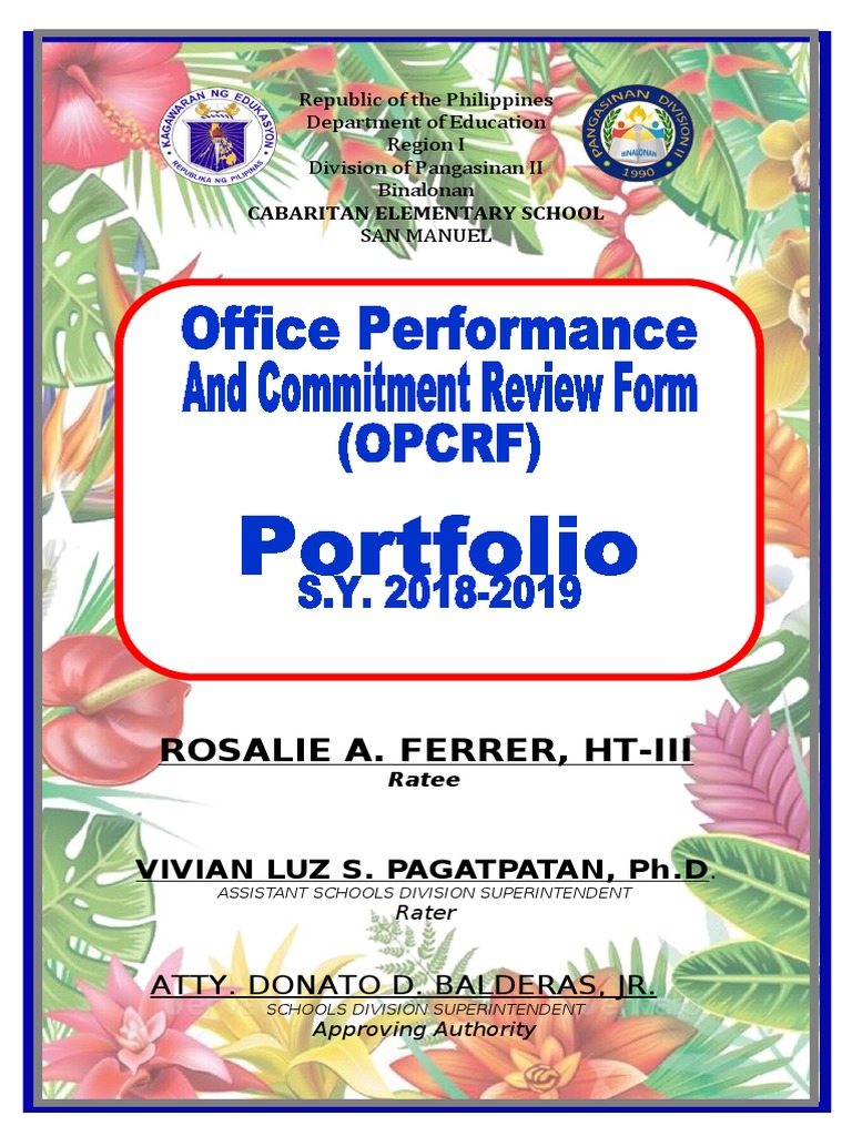 RPMS Portfolio. OPCRF | PDF | Teachers | Behavior Modification