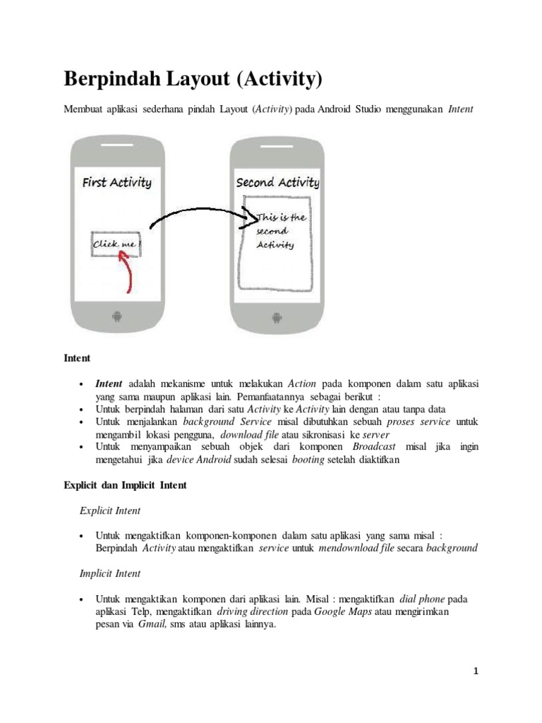 3 Berpindah Activity Pada Android Studio PDF | PDF