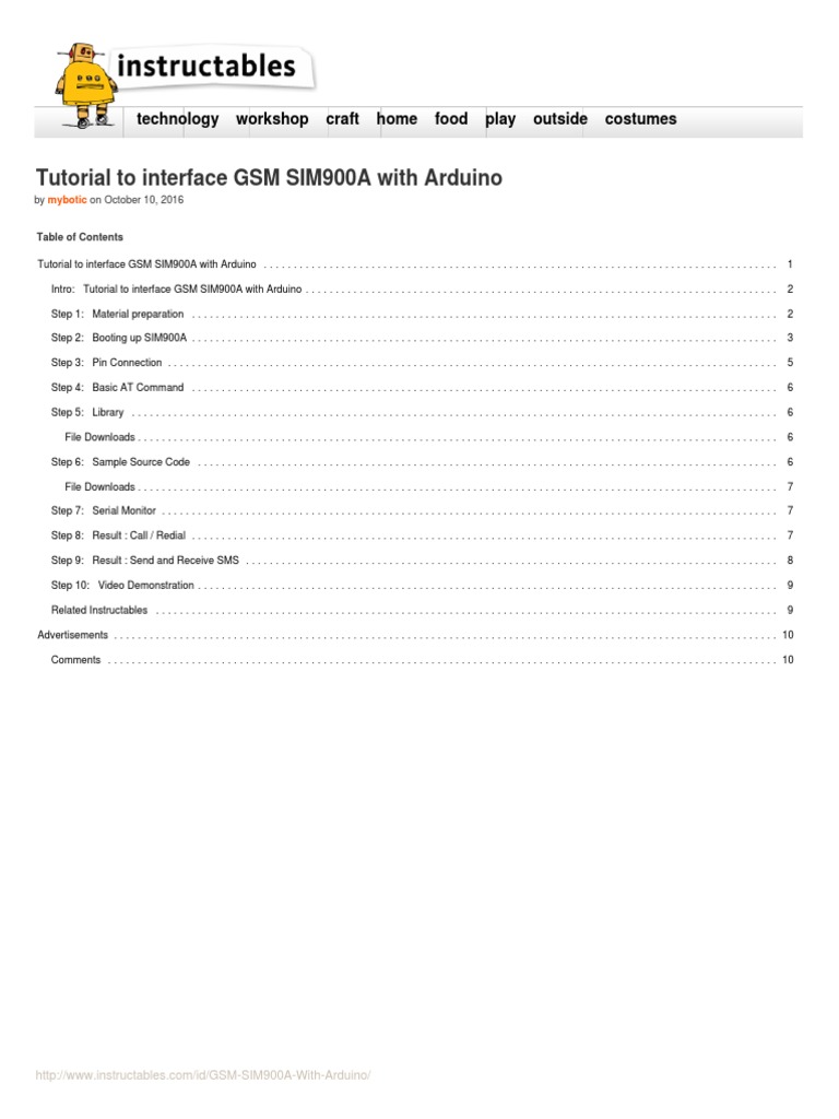 GSM SIM900A With Arduino | PDF | General Packet Radio Service | Arduino