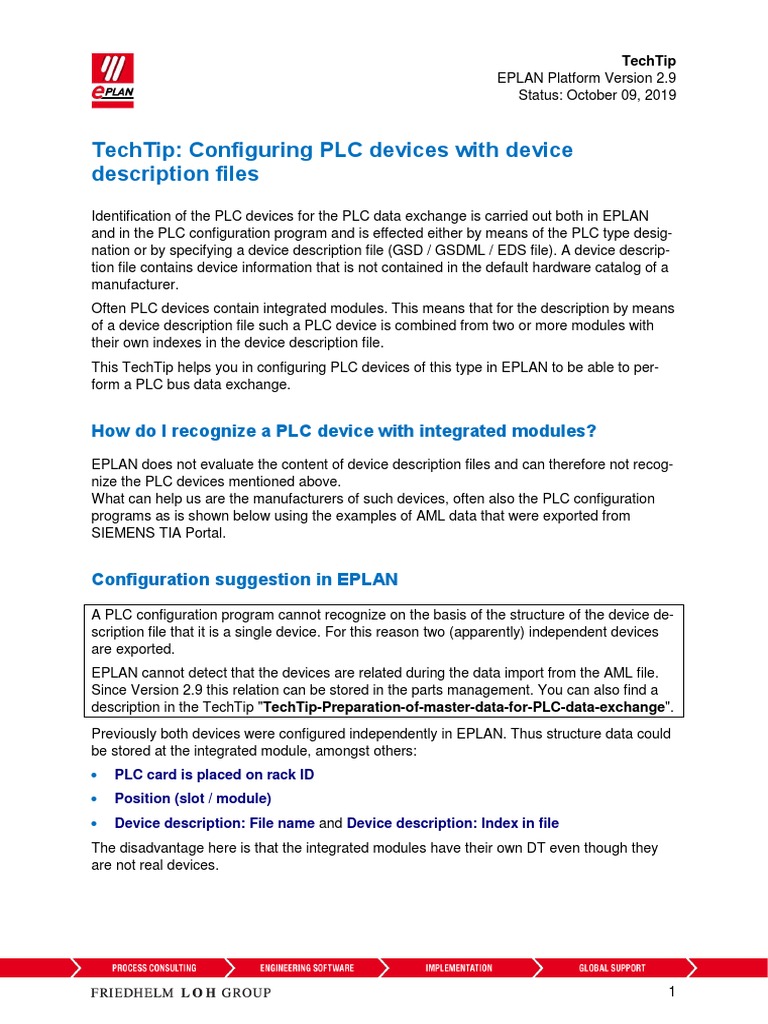 Techtip Configuring Plc Devices With Device Description Files Pdf Ethernet Computer Network