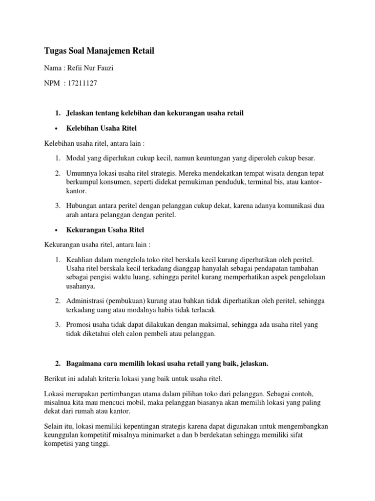 Manajemen Retail Pdf