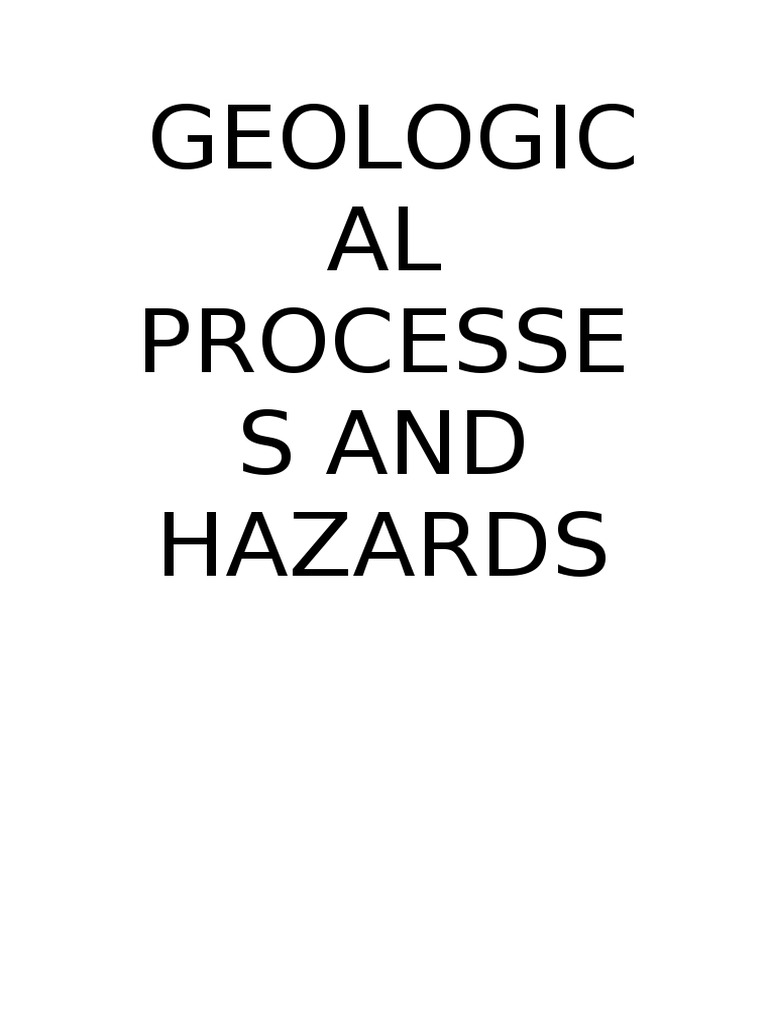 Geological Processes and Hazards | PDF | Landslide | Geology