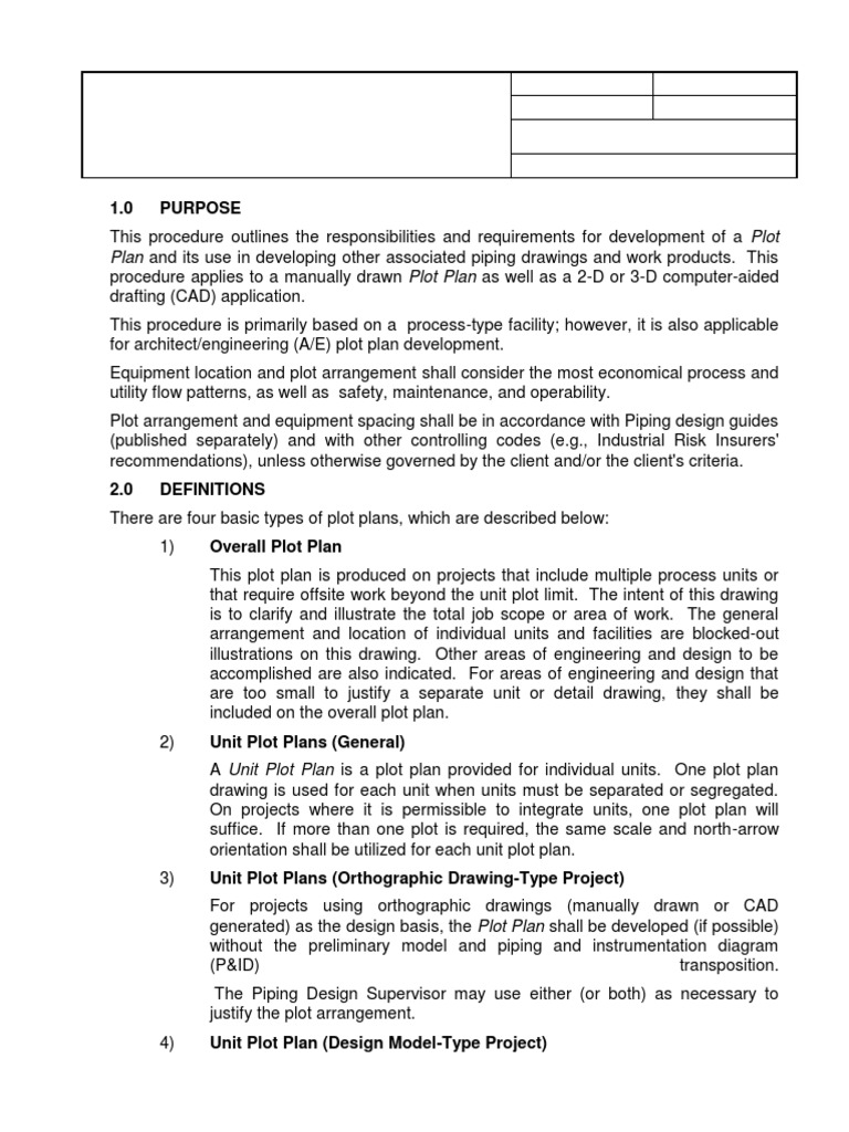 Plot Plan Development Procedure | PDF | Design | Computer Aided Design