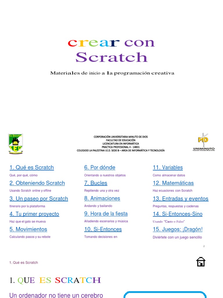 Guia de Scratch Introducción PDF | PDF | Scratch (lenguaje de ...