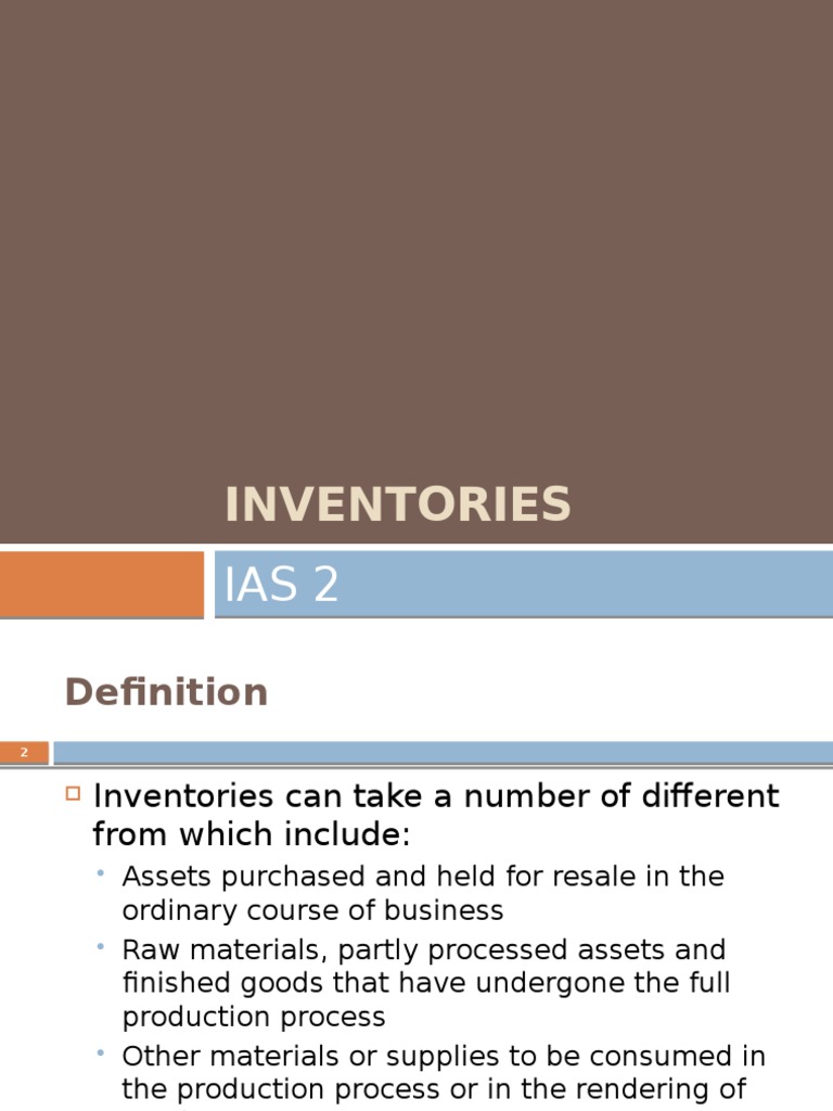 IAS 2 Inventories | PDF | Inventory | Cost
