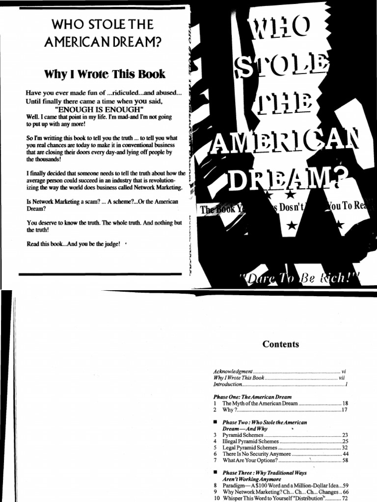 Who Stole The American Dream by Burke Hedges PDF | PDF