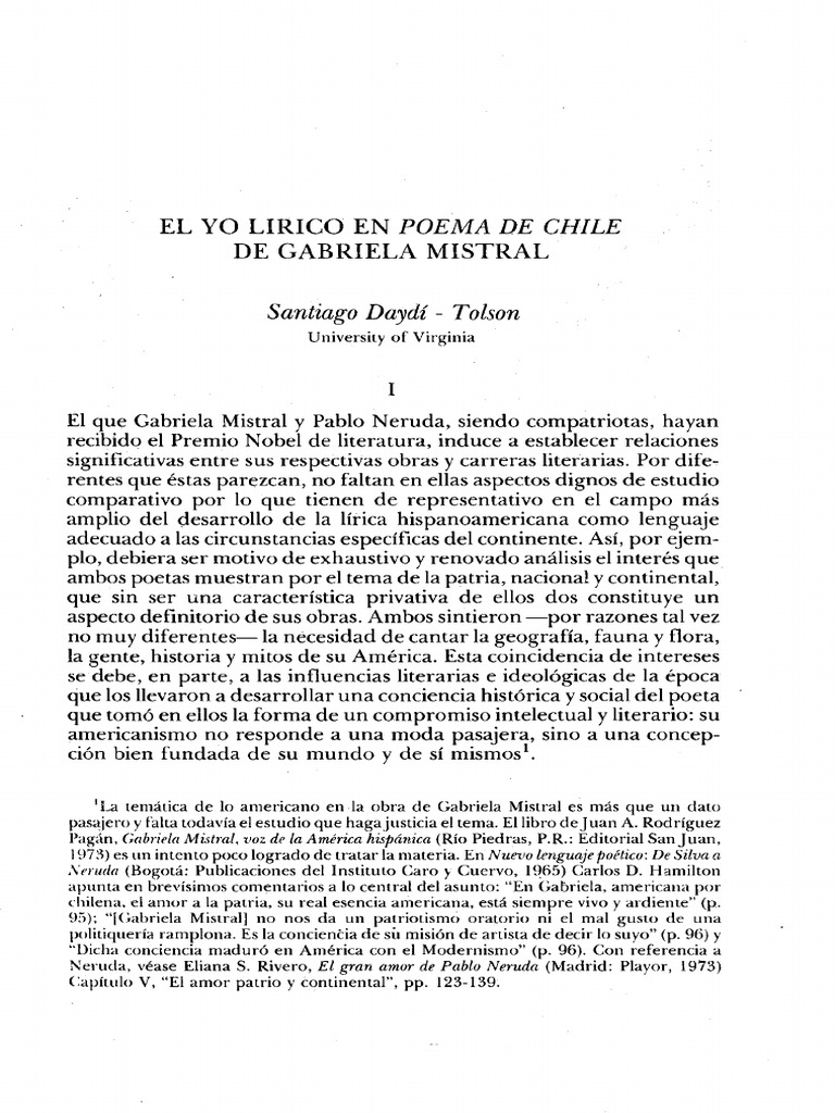 Analisis de Poema de Chile | PDF | Poesía | Autor