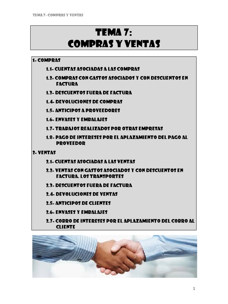 Tema 7 Compras y Ventas PDF | PDF | Factura | Cliente
