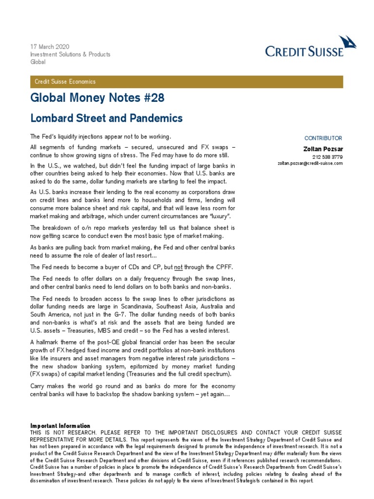 Zoltan #28 | PDF | Shadow Banking System | Federal Reserve