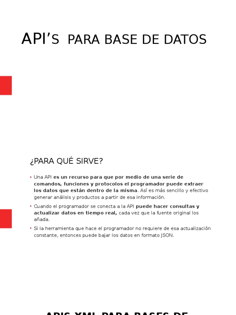 APIs para Bases de Datos: SAX, DOM y JSON | PDF | Xml | Bases de datos