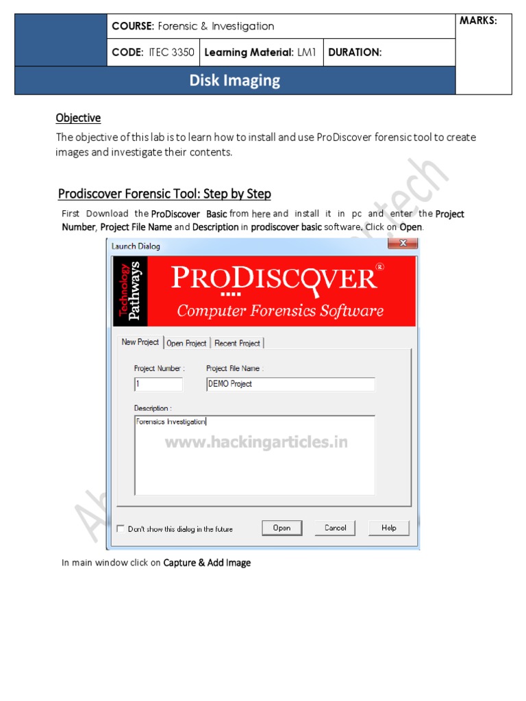 How To Use ProDiscover Forensic Tool | PDF | Usb Flash Drive | Computer File