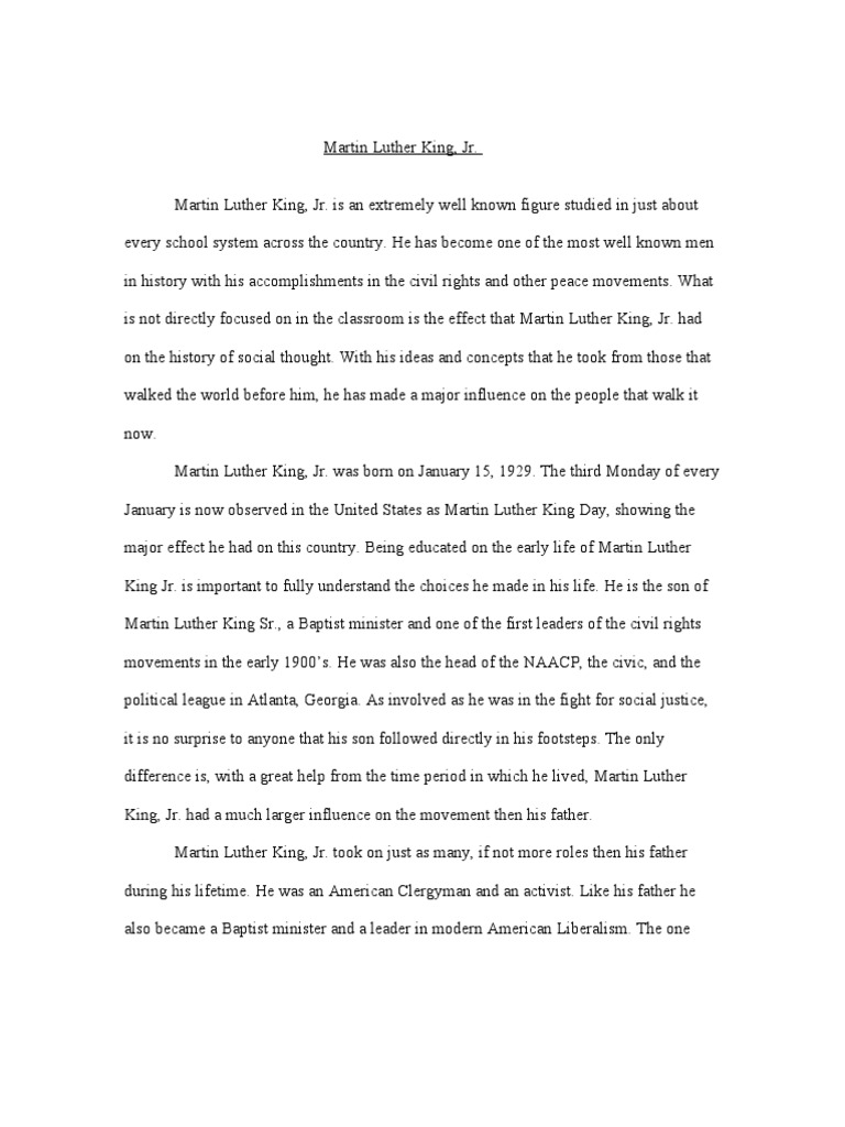 MLK Research Paper | Martin Luther King Jr. | Mahatma Gandhi