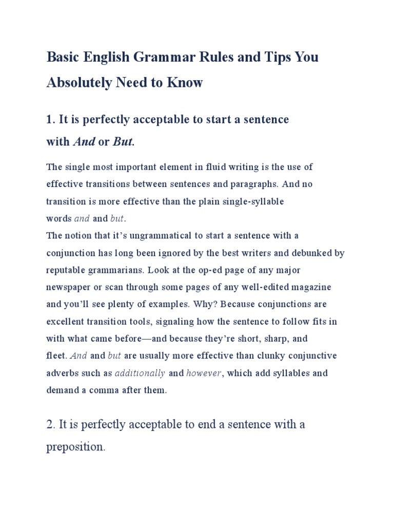 Essential English Grammar Rules | PDF | Verb | Adverb