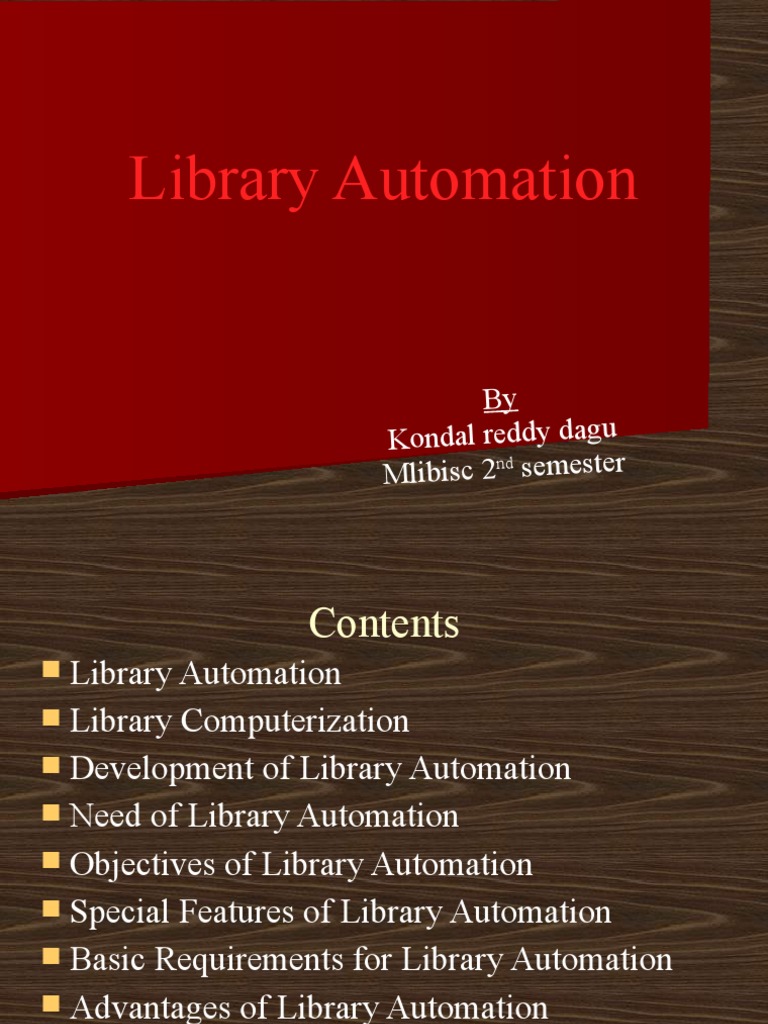 Library Automation | PDF | Libraries | Automation