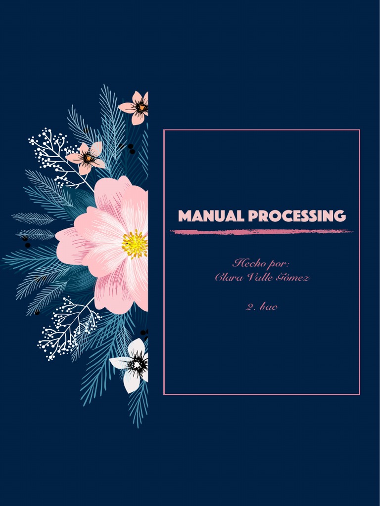 Manual Processing PDF | PDF | Estructura de datos de matriz | Programa de computadora