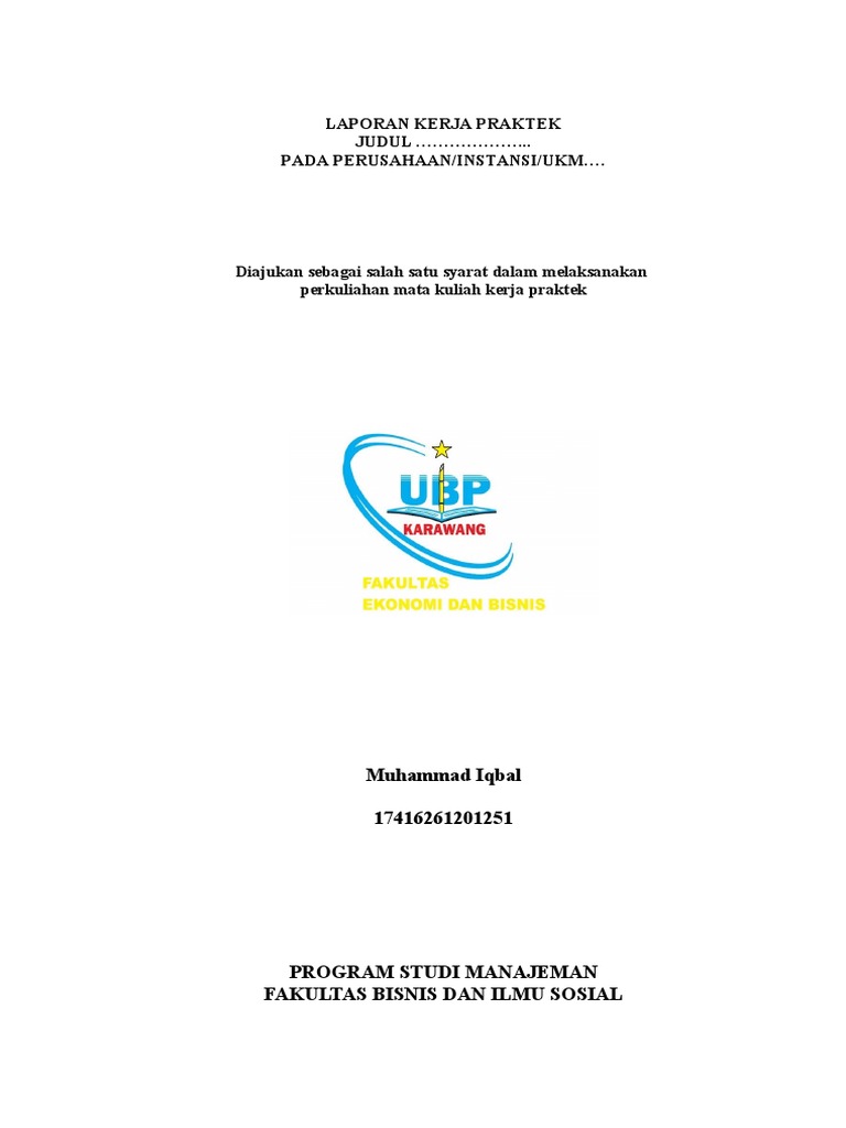 Iqbal Templet Laporan KP | PDF