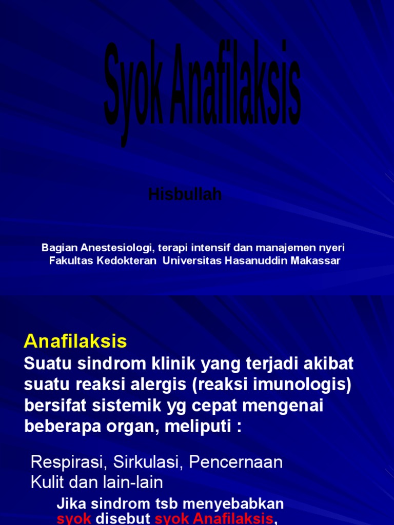 Syok Anafilaksis-TBM-2010 | PDF