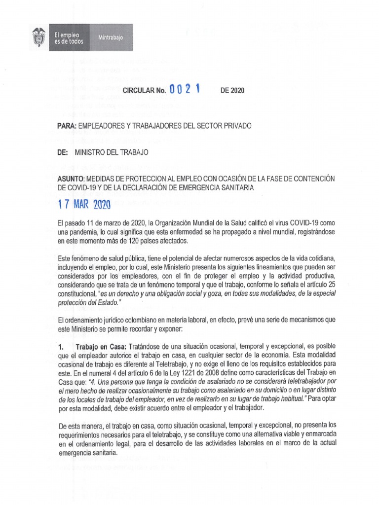 Circular 0021 PDF | PDF