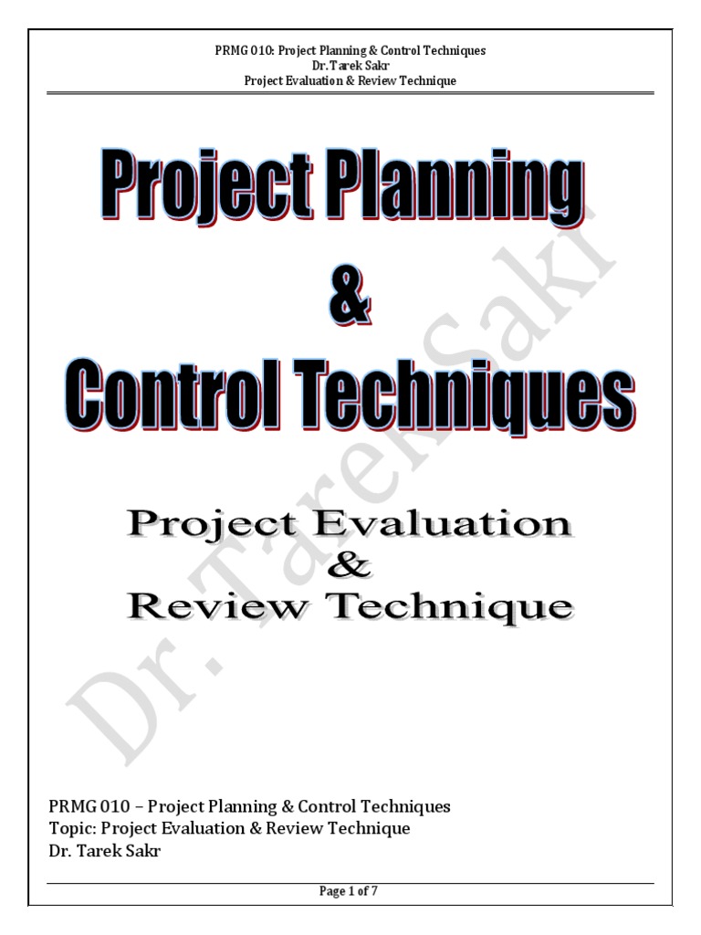2.PRMG 010 - Project Evaluation Review Technique | PDF | Statistical ...