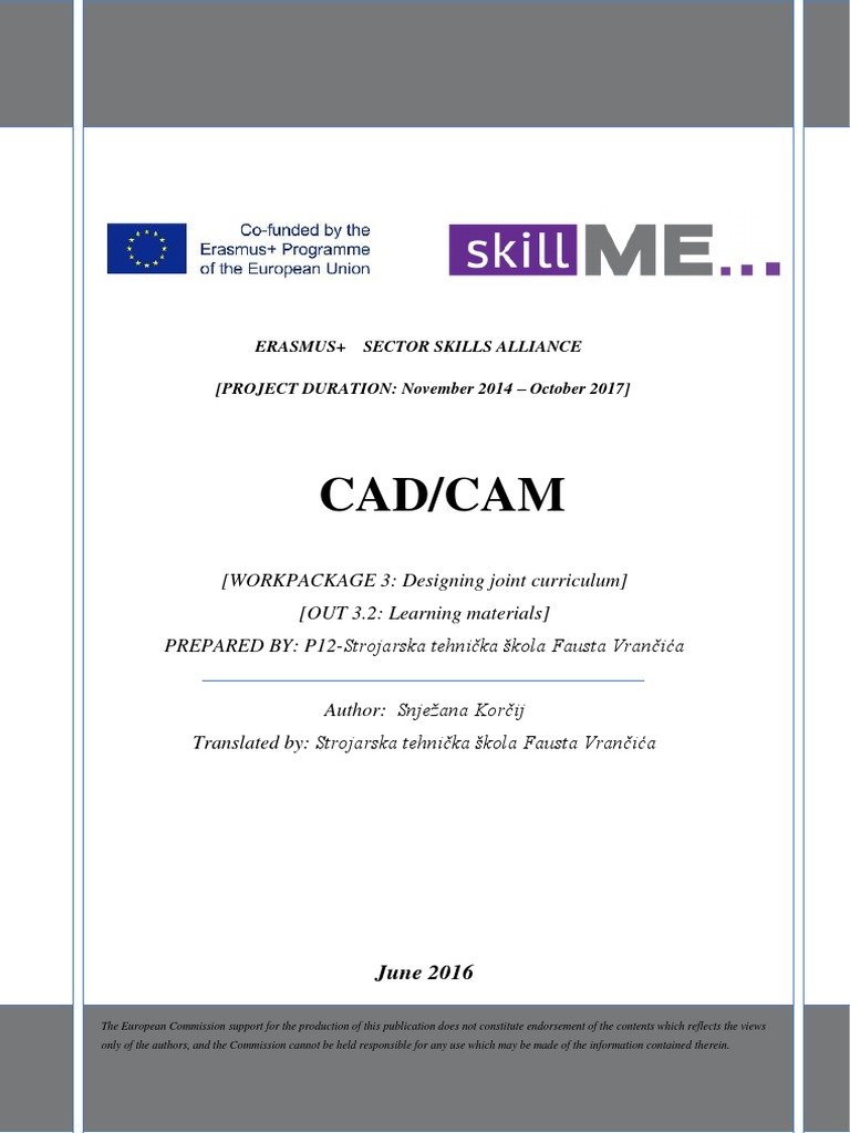 SkillME CAD CAM Learning Materials en PDF | PDF | Numerical Control | Computer Aided Design
